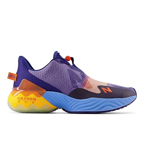 New Balance Men's FuelCell Rebel TR V1 Running Shoe, Blue/Orange, 8.5