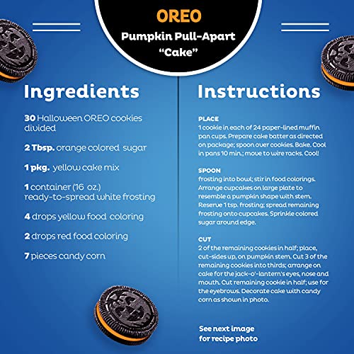 OREO Orange Creme Chocolate Sandwich Cookies, Limited Edition, Halloween Cookies, 3 Packs