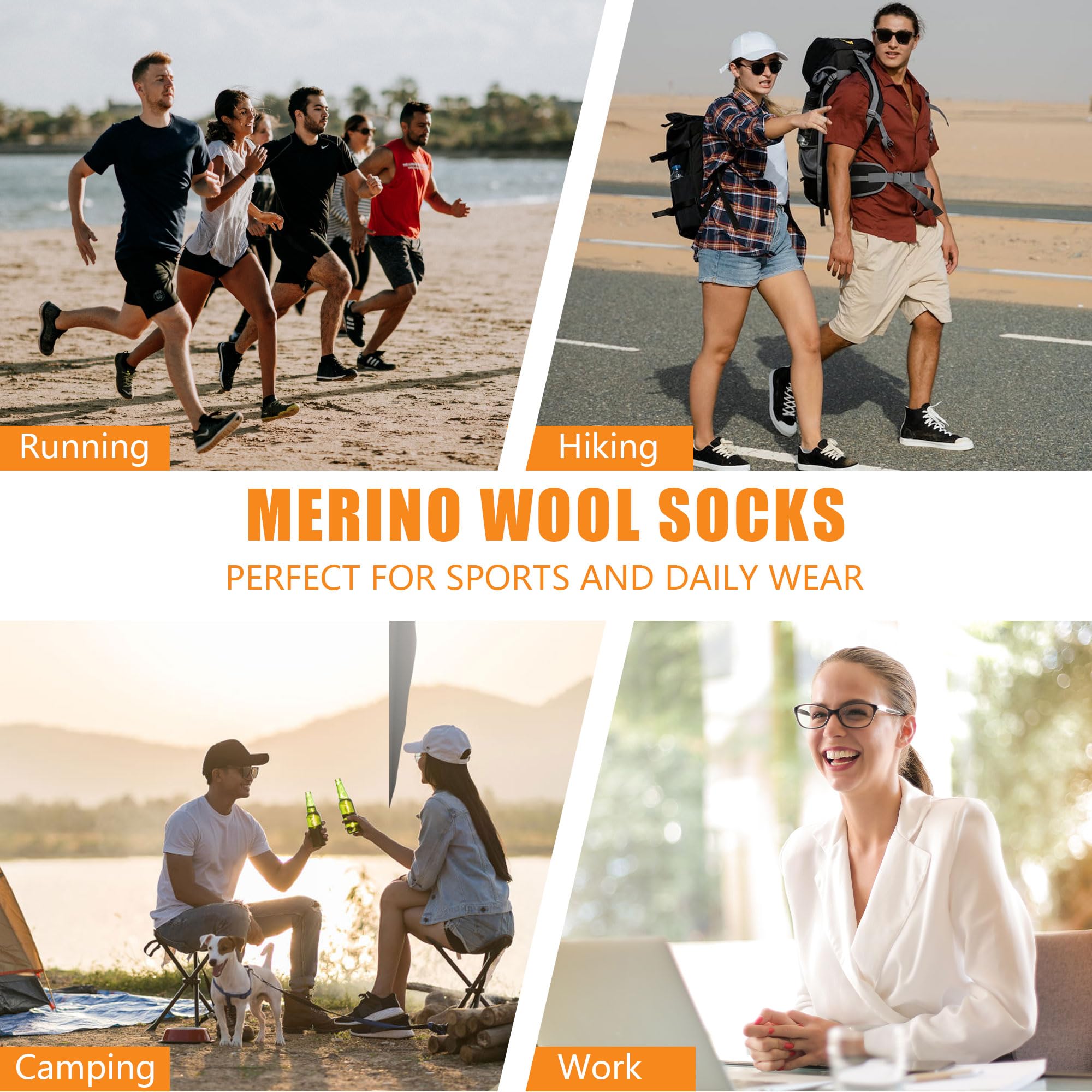 RZTT 90% Merino Wool Socks for Men, Ankle Low Cut socks Lightweight Breathable Athletic Socks Women with Arch Support,3 Pairs,Large,Black