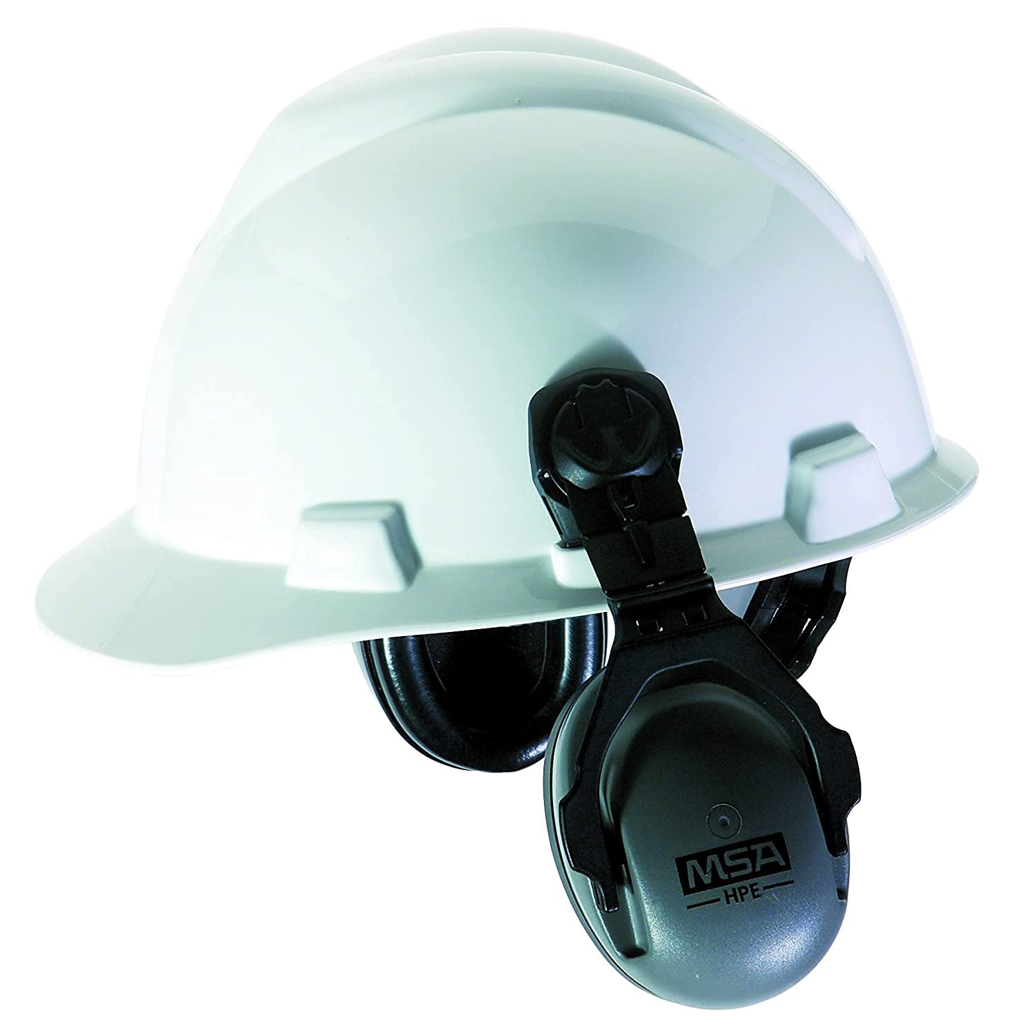 MSA 10061272 SoundControl HPE Cap Model Mounted Hearing Protection, 27 dbA, Fits Slotted Cap Style Hard Hats, Cushioned Ear Pads, Earmuffs Adjustable for Custom Fit, Durable & Comfortable Accessory