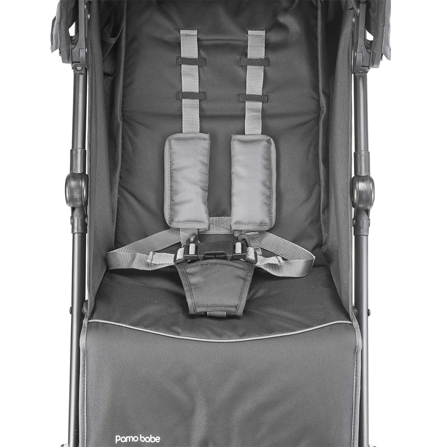 Pamo Babe Umbrella Stroller for Toddler, Lightweight Baby Stroller with Cup Holder and Storage Basket, Foldable Travel Stroller for Infant, Compact Stroller(Black)