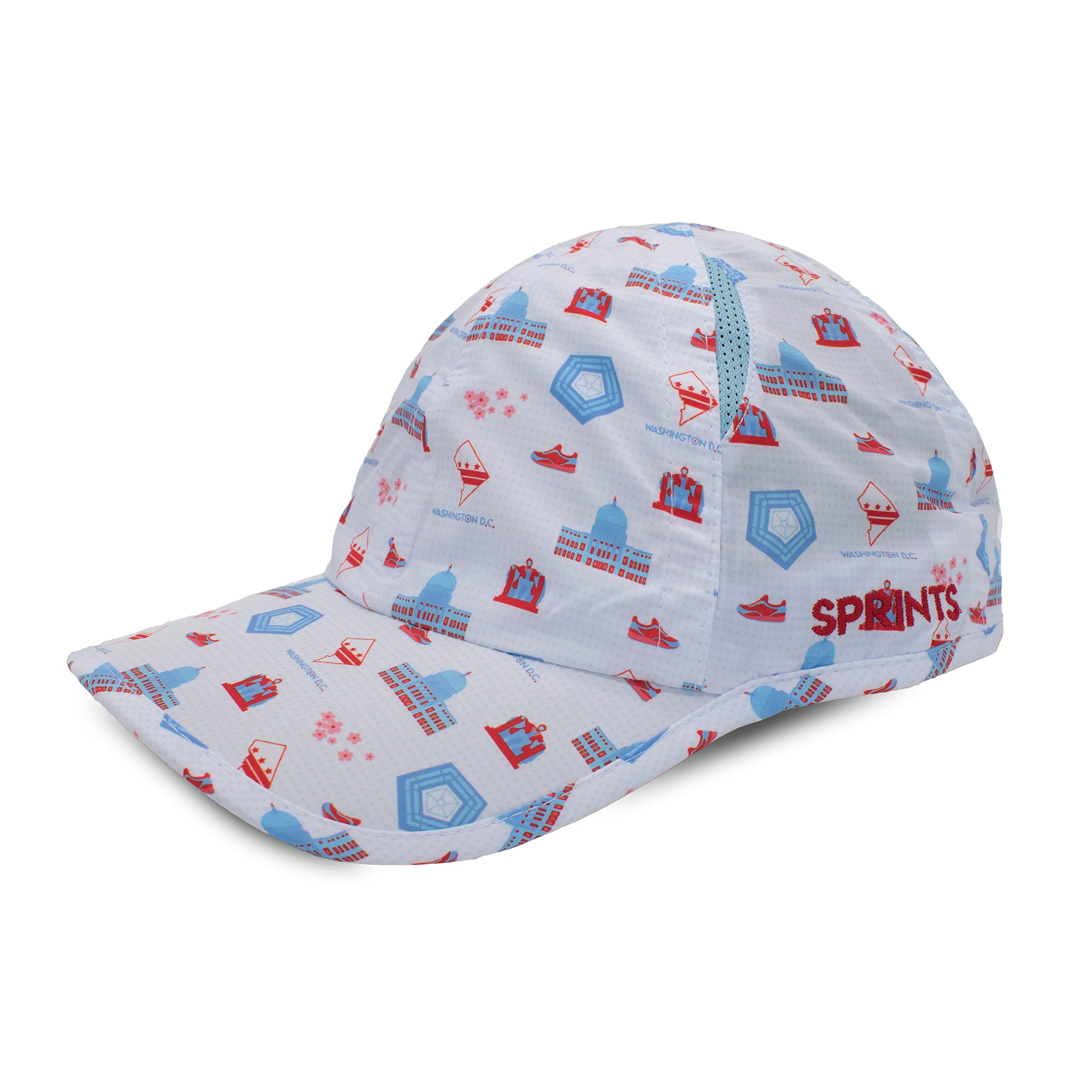 Sprints Custom DC Running Hat | The Lightweight, Quick Dry, Performance Sports Hat (White), 7