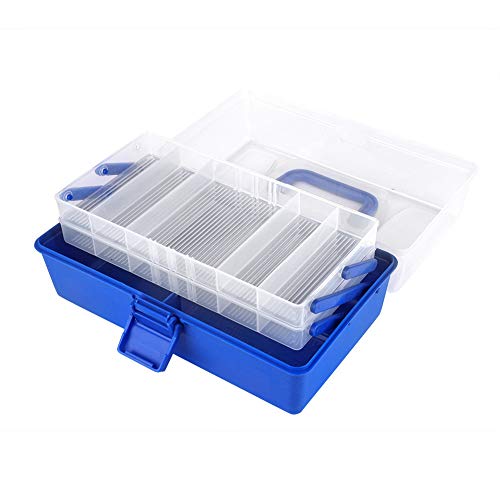 Yeuipea Fishing Tackle Accessory Storage, 3 Layers Plastic Fishing Tackle Accessory Storage Hodler Box for Lures Hooks
