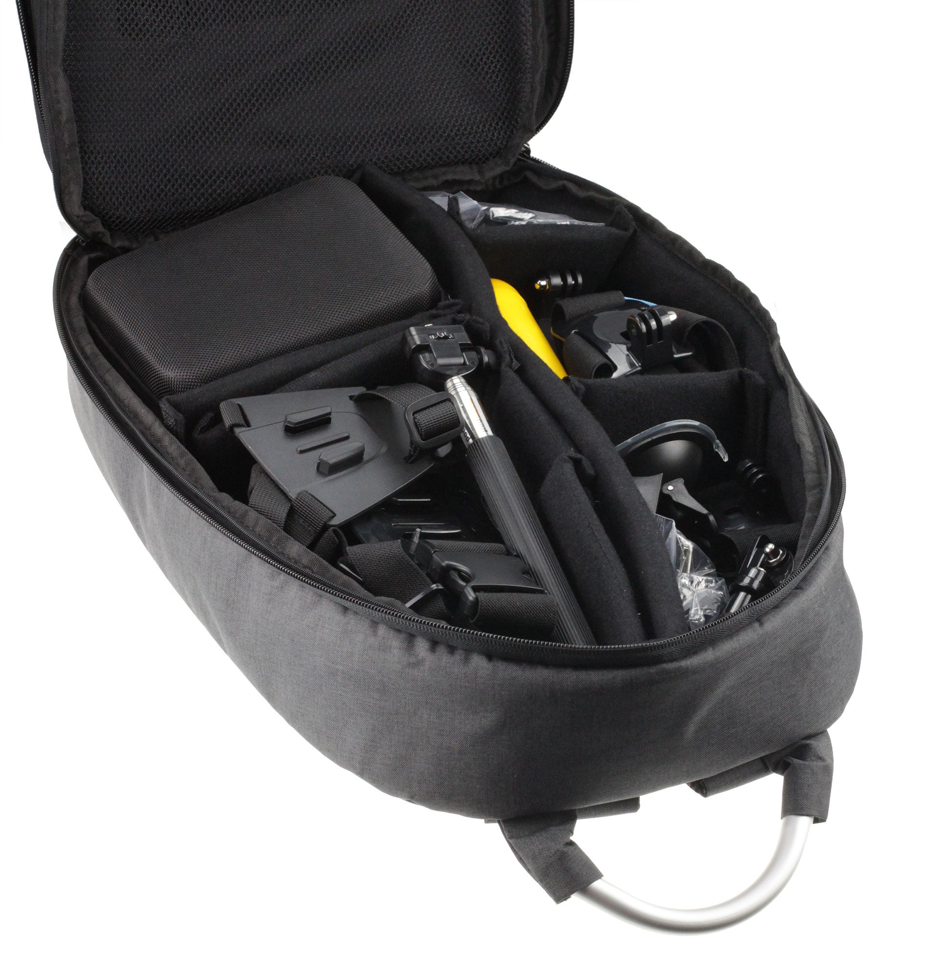 Navitech Hard Shell Action Camera Case/Backpack/Rucksack Compatible with The EKEN H8 Pro WiFi 4K Waterproof Action Camera