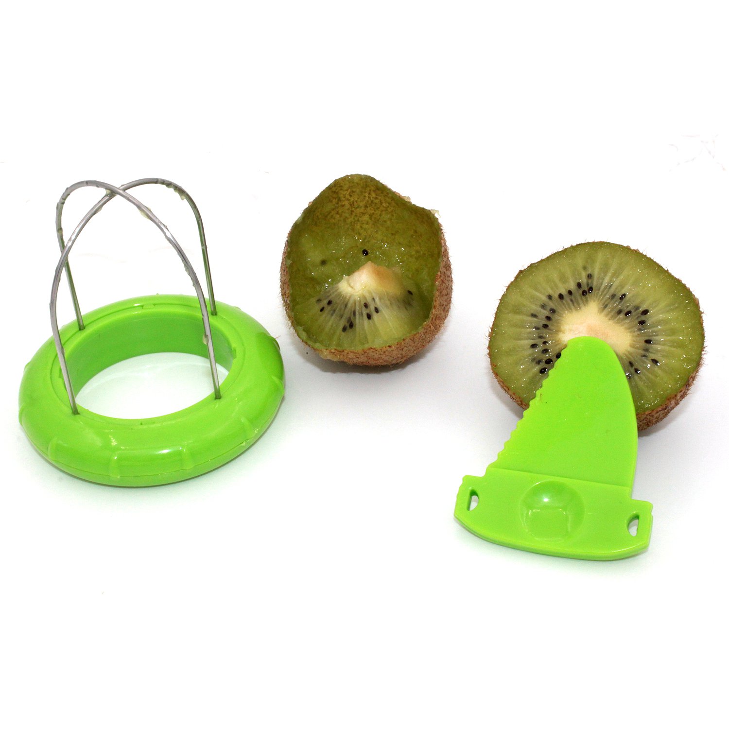 ZRAMO® TH502 Green Kiwi Fruit Cut Digging Core Twister Slicer Kitchen Peeler Tool Cutter Device for Fruit Salad