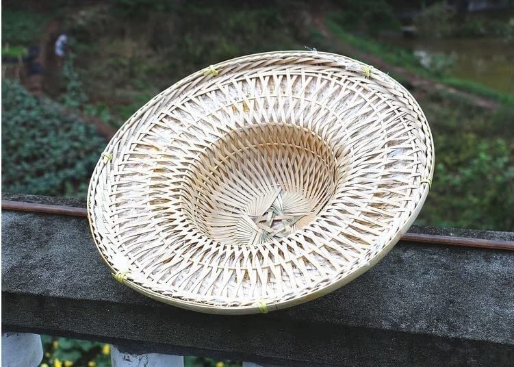 SPWGEDBS Handmade Hat Hat Men's Pointed Straw Hat Women's Rainproof and Sun Protection (Color : A, Size : 40cm) (Color : A, Size : 40cm)