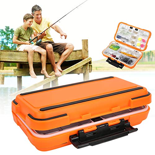 Yeuipea Fishing Bait Lure Box, ABS Waterproof Fishing Tackle Box Bait Lure Hooks Storage Case Organizer Container Accessory(Large)