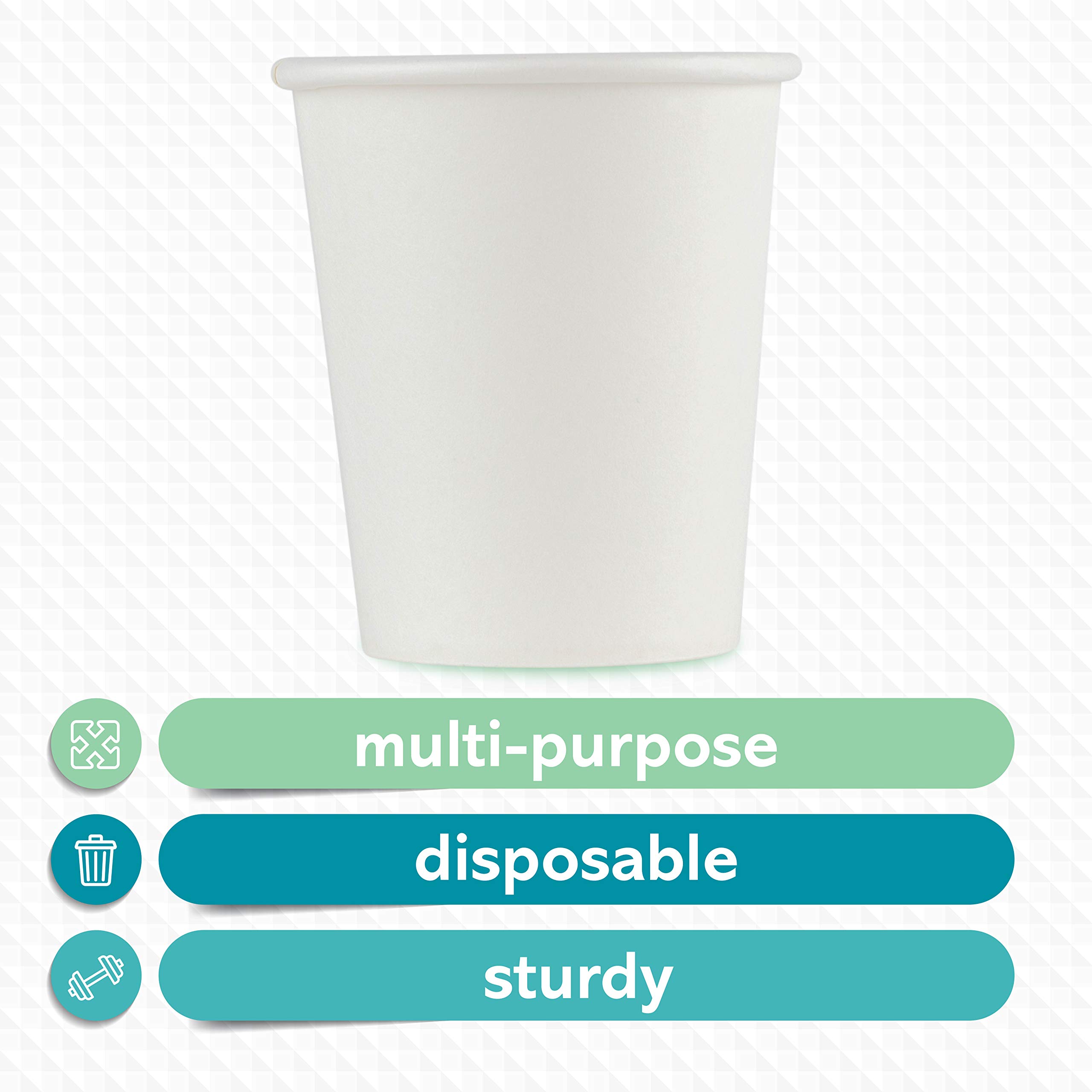 PLASTICPRO [200 Pack] 5 ounce Paper Hot Cups Disposable Coffee Cup for Bathroom, Espresso, Mouthwash Cups