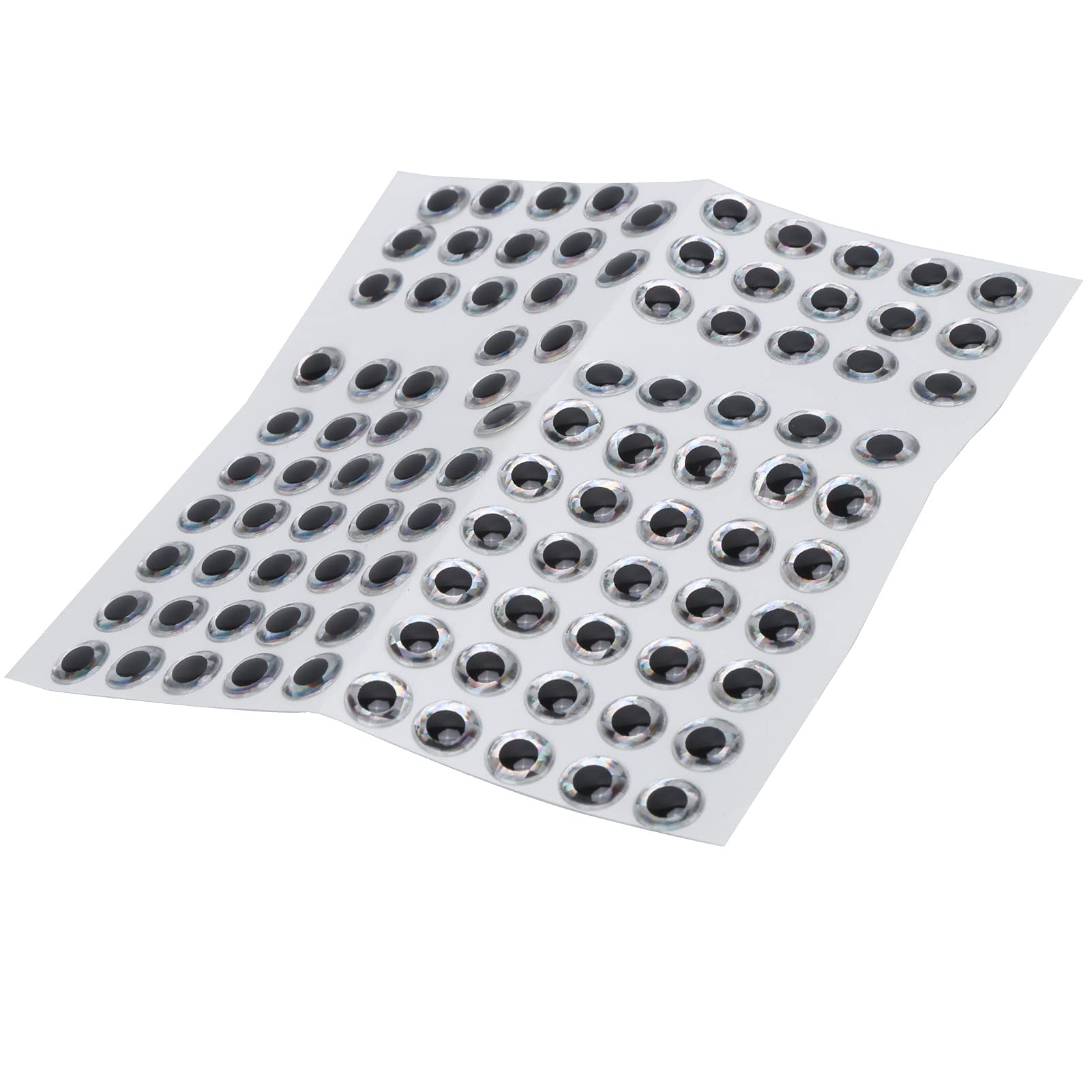 Yeuipea Fishing Lure Eyes,100Pcs Fish Eyes Stickers Artificial Simulation Fake Fishing Eyes Accessories for DIY Lures Making