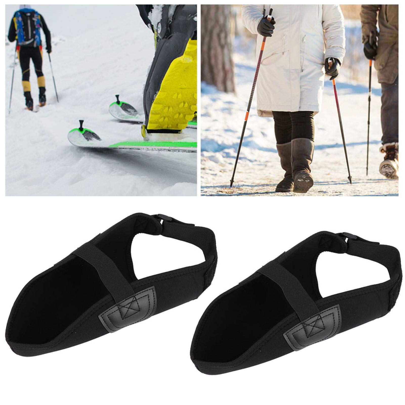Snow Shoe Protector Cover, Polyester Snowshoe Cover Half Hand for Skiing for Any Foot Yard Using(Black)