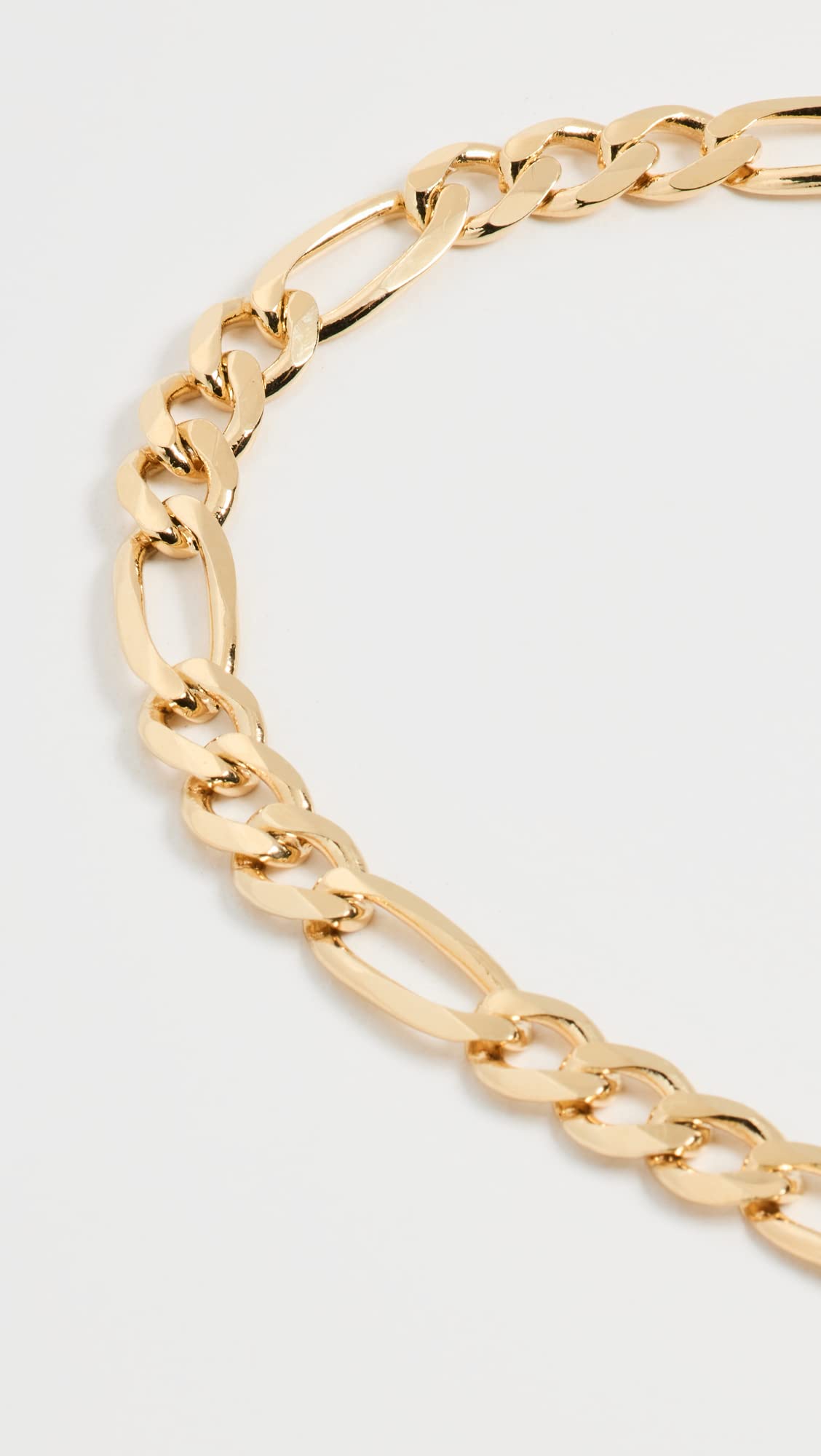 SHASHI Women's 14k Figaro Chain Bracelet, Gold, One Size