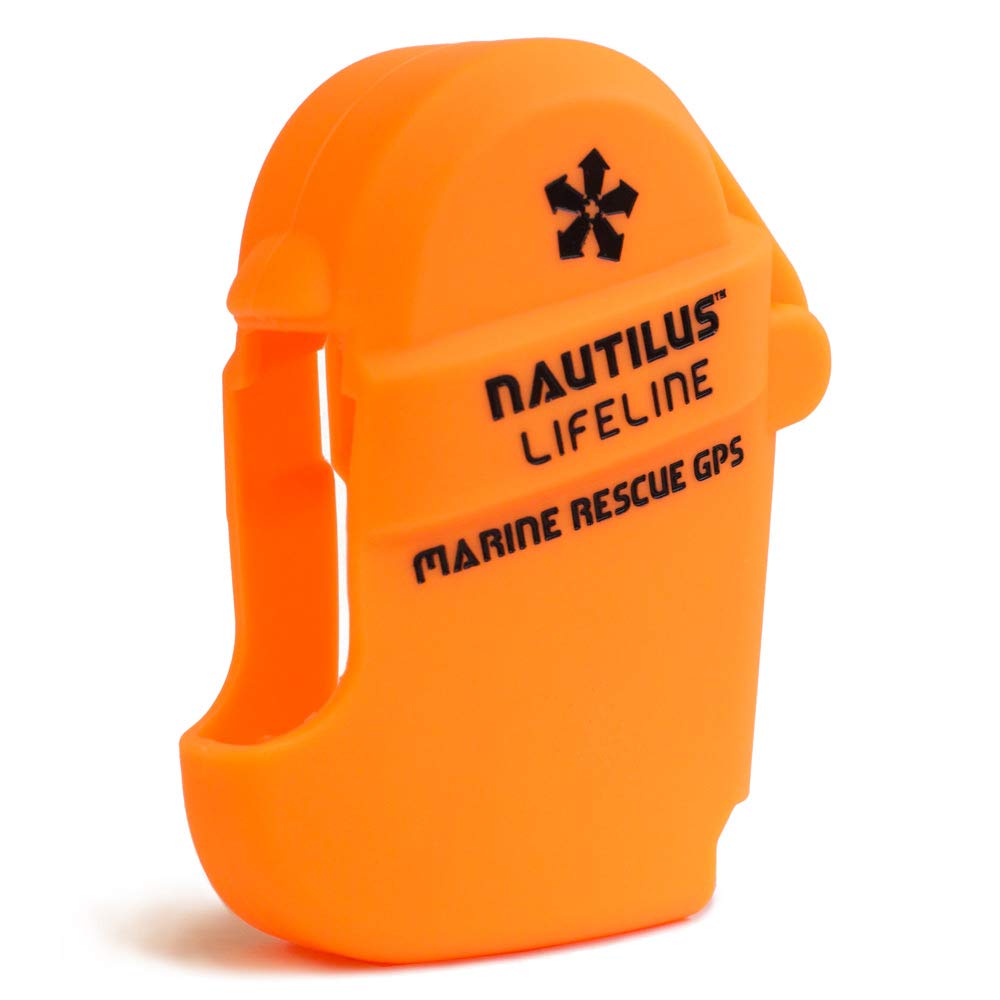 Nautilus LifeLine Marine GPS and Silicone Pouch w/ free Coil Lanyard (Orange)