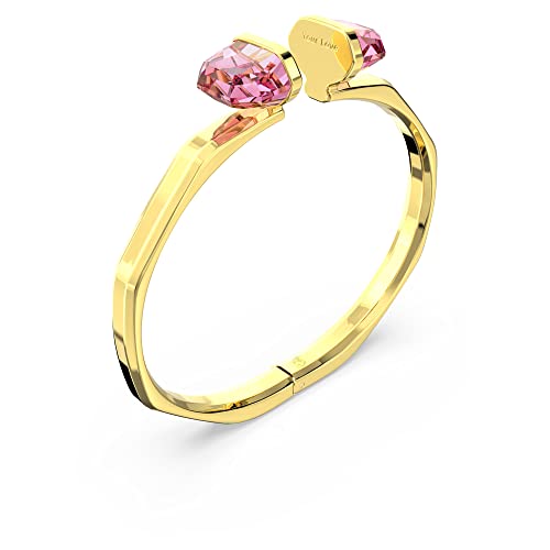 SWAROVSKI Lucent Bangle Bracelet, Size M, Valentine's Day Design with Pink Crystals on Rose-Gold Tone Plated Band, Part of the Lucent Collection