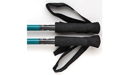 Pair of PaceMaker Stix Carbon Fiber AT-6" Trekking Poles with Extended Life Rubber Feet and Attachments