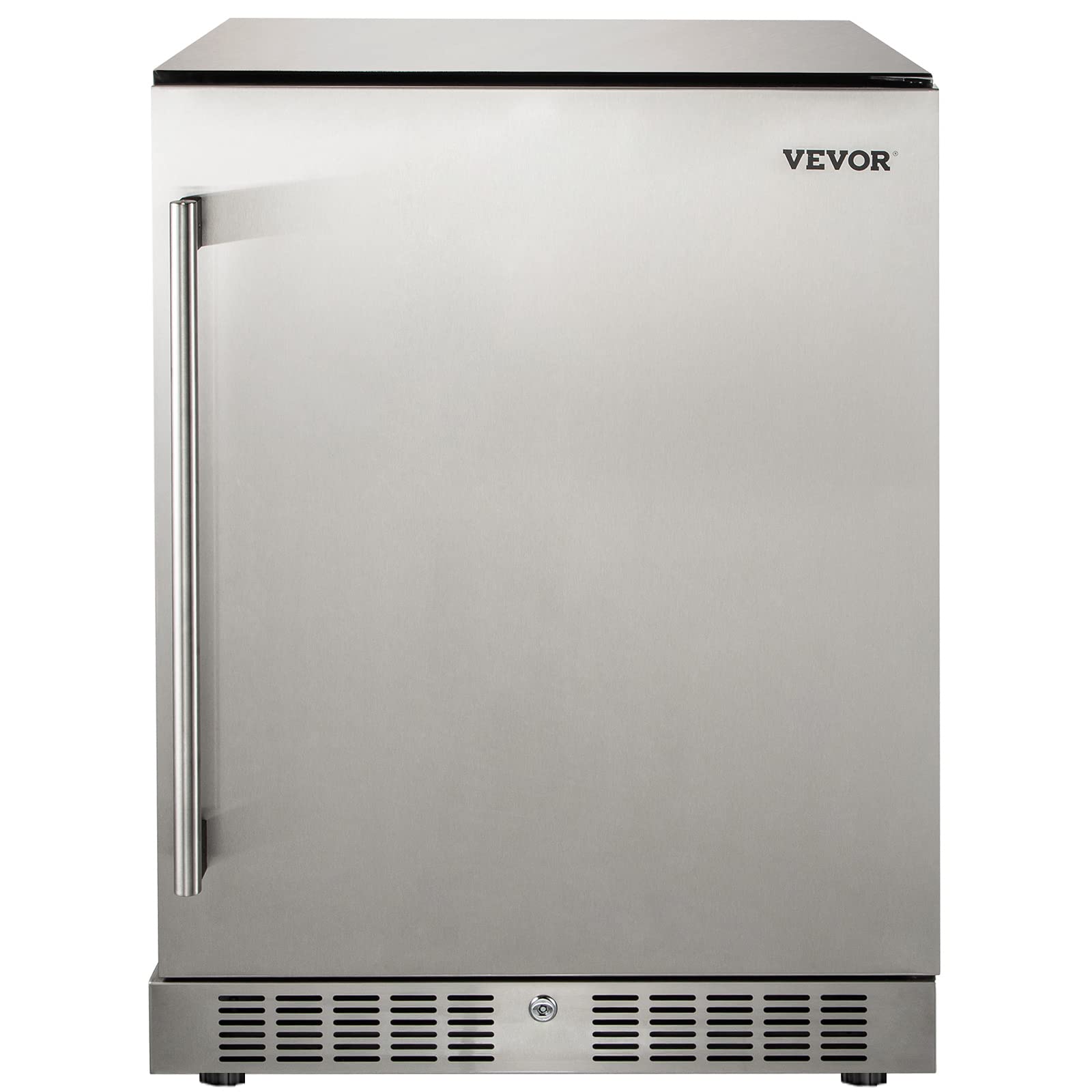 VEVOR Built-in Beverage Cooler, 5.3 cu.ft. Stainless Steel Beverage Refrigerator w/Embraco Compressor (Silver)