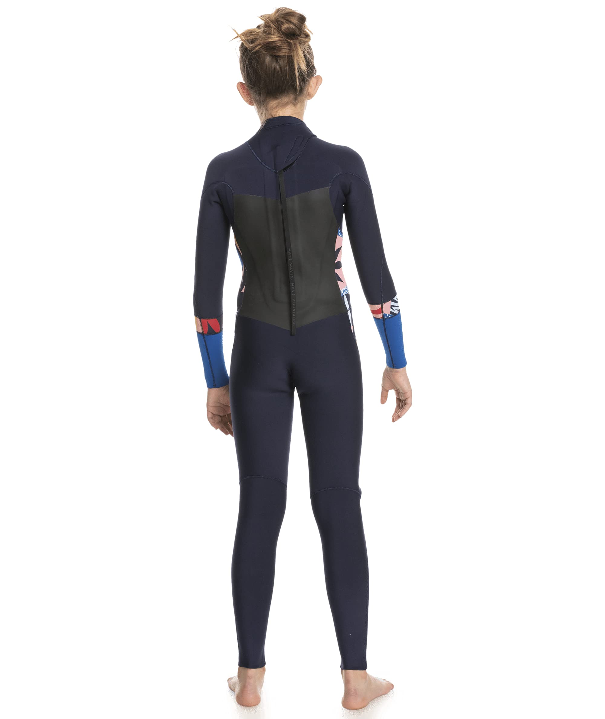 Roxy Girls 3/2 Syncro Girl Back Zip GBS Wetsuit - Black/Pale Coral/Butter | 14G