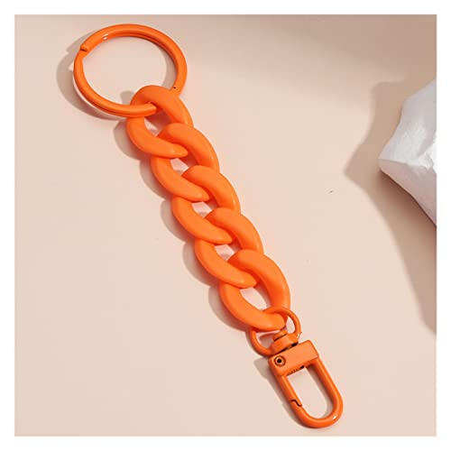 Unisex Keychain Acrylic Plastic Chain Keychain Keyring Ladies Handbag Pendant Accessories Friendship Gift (Color : E3824, Size : One Size)