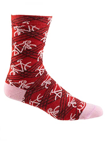 Terry Women's Cyclosox, Merino Wool Blend, Athletic Cycling Crew Style Sock, One Size (Women's 6-10) - Pace, One size