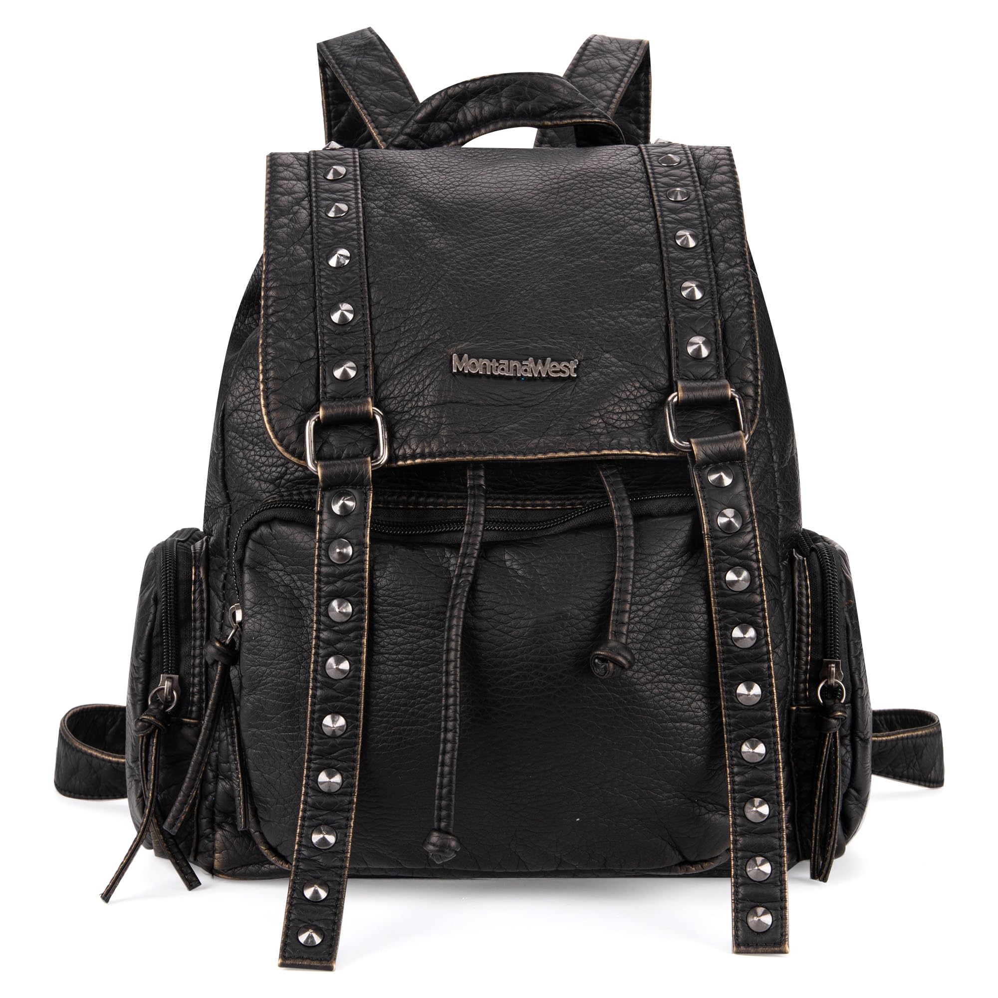 Montana West Backpack Purse for Women Trendy Satchel Backpack Washed Leather Drawstring Daypack for Casual Travel
