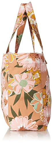 Roxy Women's Anti Bad Vibes Tote Bag, Toasted Nut Bloom Boogie 223, 1SZ