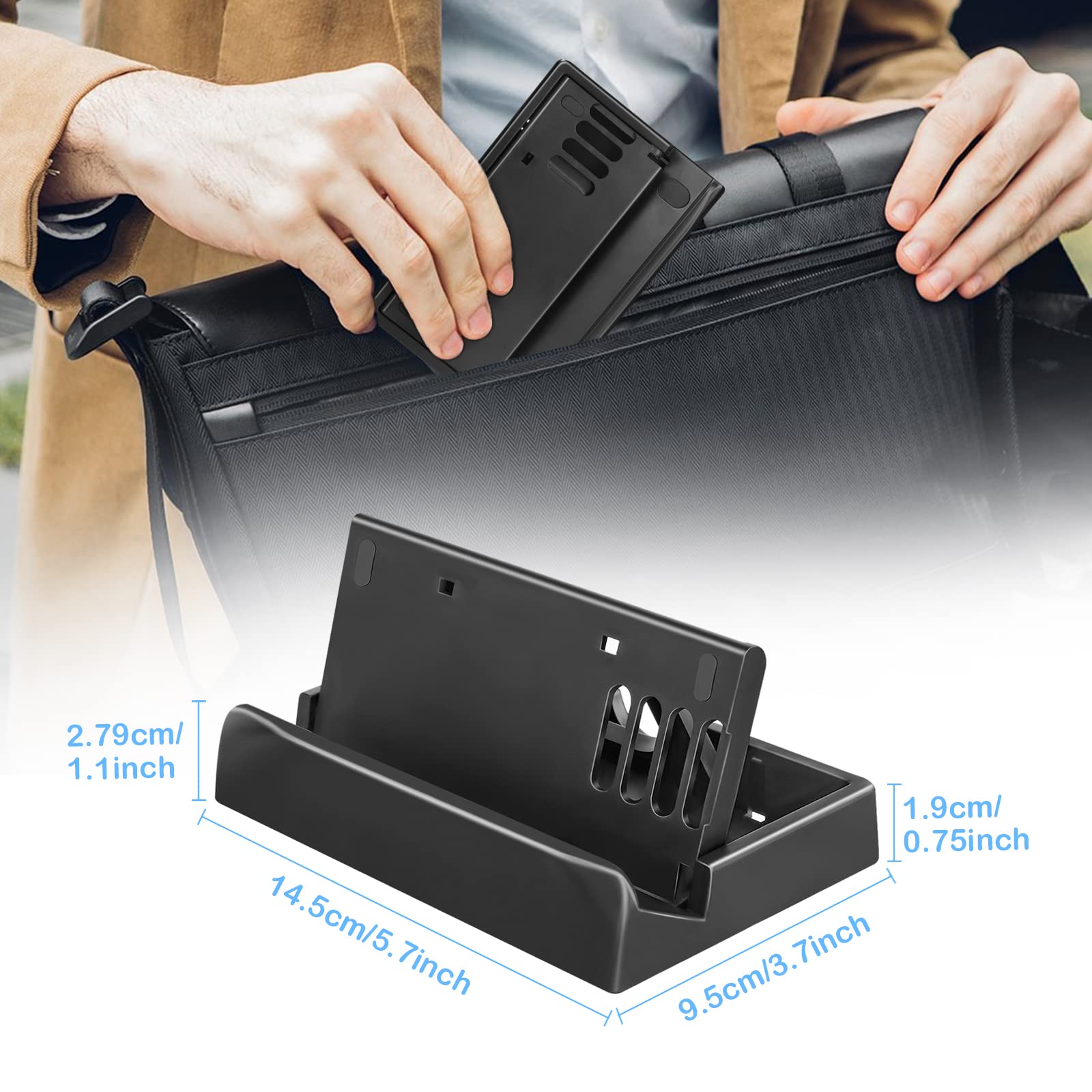 Stand Base Compatible with Logitech G Cloud Gaming Handheld, Bracket/Dock/Holder for Steam Deck/Switch/Tablet, Black(Foldable)