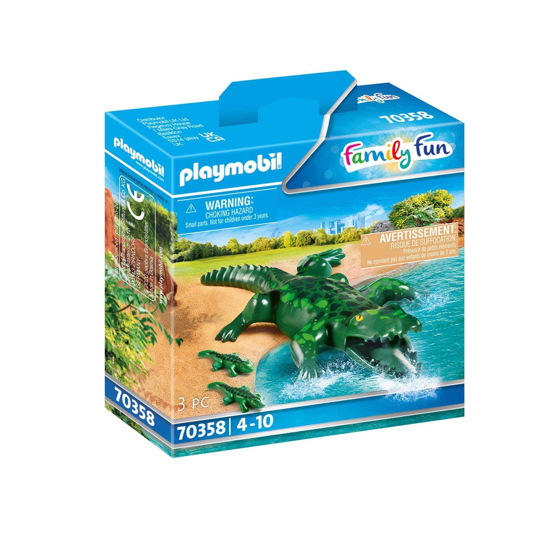 Playmobil Alligator with Babies, Colourful