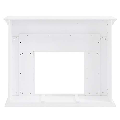 SEI Furniture Torlington Marble Tiled Touch Screen Electric 50" Fireplace w/Remote Control - White/Gray Marble
