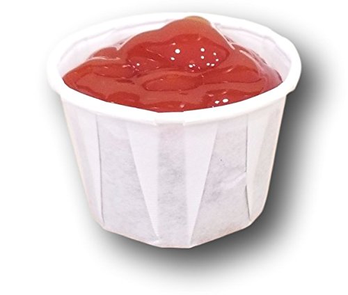 MT Products Individual Paper Portion Cups 1 oz. Sample Cups - Disposable Souffle Cups Great for Condiments or Medicine Cup (Pack of 350) - Made in the USA