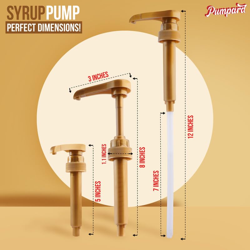 Pumpard Syrup Pump β Mess-Free Coffee Syrup Dispenser with Air-Tight, Leak-Proof Design, Compatible with Most 750ml & 1L Bottles