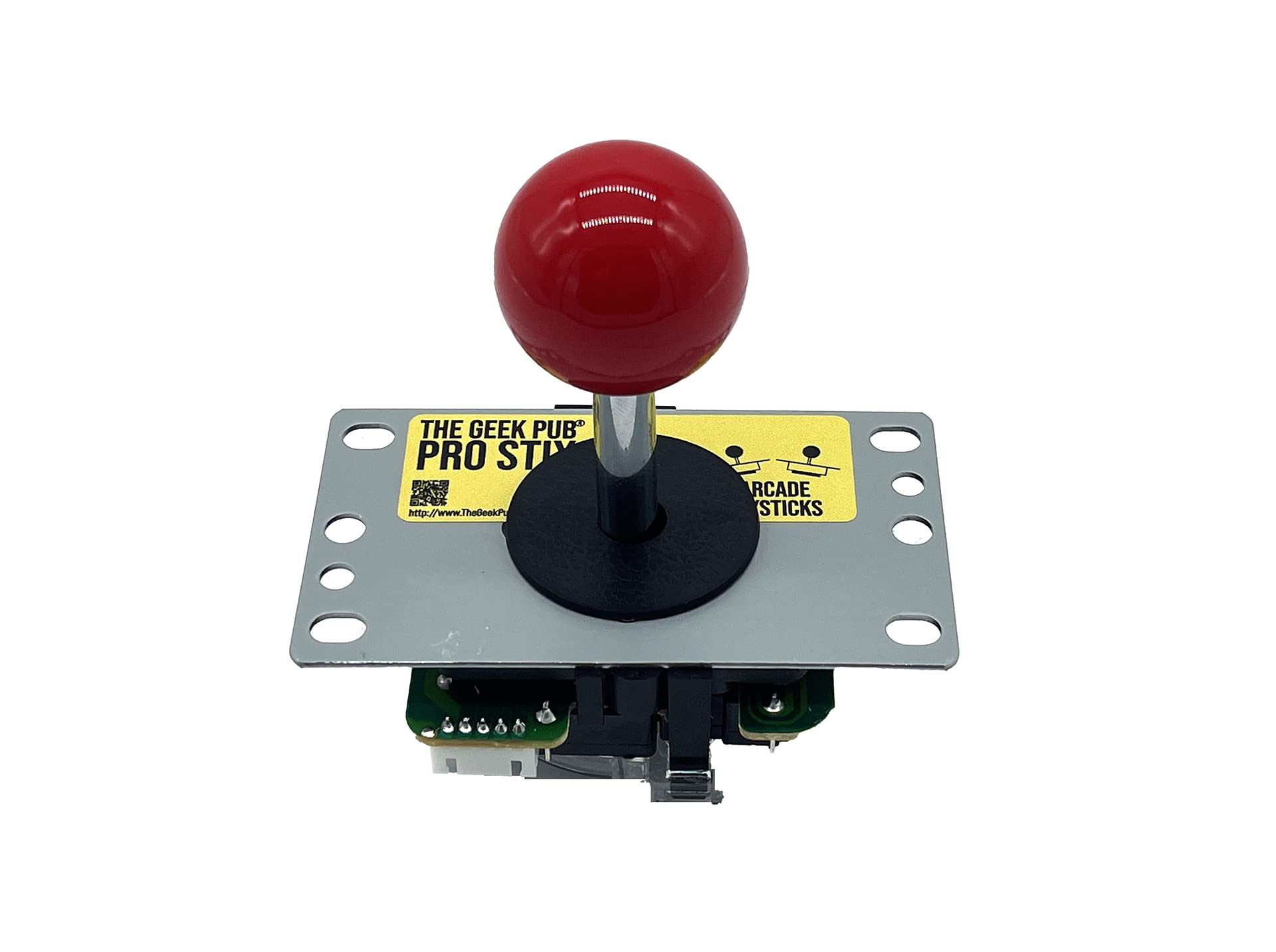 The Geek Pub Blue/RED Arcade Joysticks and Buttons Kit | DIY Arcade Cabinet Kit | for USB MAME PC | for Raspberry Pi RetroPie | LED Backlit Buttons | USB Encoder