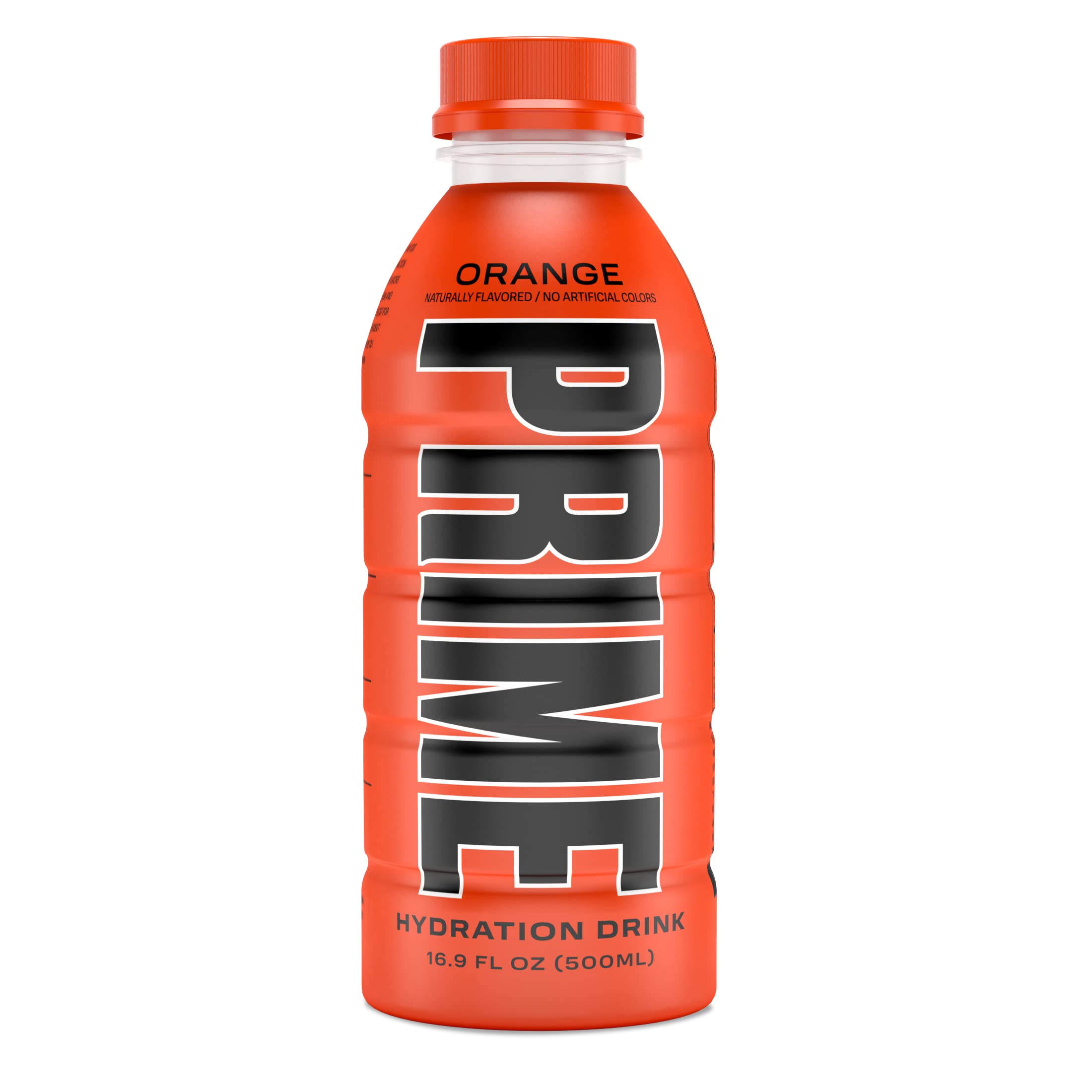PRIME Hydration ORANGE | Sports Drinks | Electrolyte Enhanced for Ultimate Hydration | 250mg BCAAs | B Vitamins | Antioxidants | 2g Of Sugar | 16.9 Fluid Ounce | 12 Pack