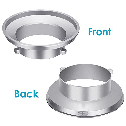 Neewer Softbox Speed Ring Adapter for Bowens Monolight Flash and Soft Box - Aluminum Alloy, 3.8 inches/9.6 Centimeters Inner Diameter and 5.9 inches/ 15 Centimeters Outer Diameter