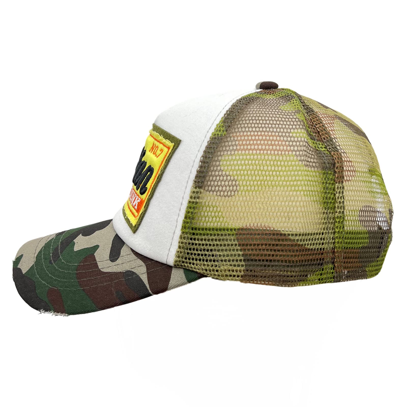 The Indian Skeleton Dink Cotton Baseball Mesh Cap, Distressed Vintage Dad Hat Adjustable Snapback Trucker Hats for Men Women Camouflage