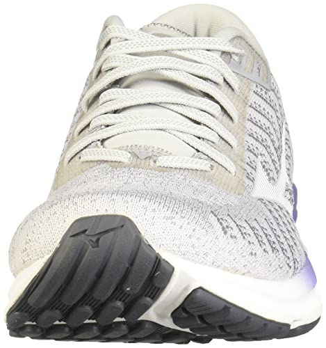 Mizuno womens Wave Rider 24 Waveknit Running Shoe, Lunar Rock-white, 7.5 US