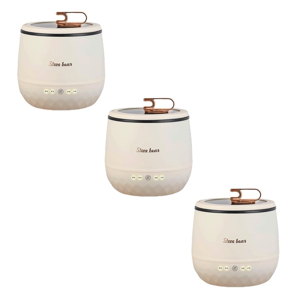 Multifunctional Electric Mini Cooker,electric mini cooker, multifunctional cooker, kitchen appliance, portable cooker, compact design (Size : 3 Count (Pack of 3))