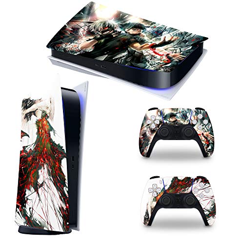 PlayStation 5 Skin Set โ Japan Ghoul - HD Printing Vinyl Skin Cover Protective for PS5 Standard Edition Console and 2 PS5 Standard Edition Controller