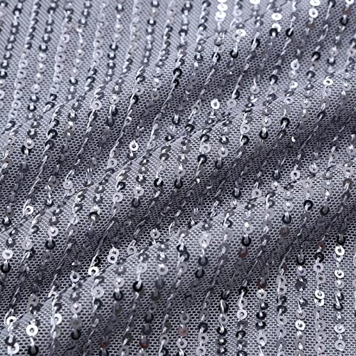 Women's Spring and Summer Solid Color Sequin Round Neck Splicing Loose Casual T Shirt Oversized Shirts for Women Grey