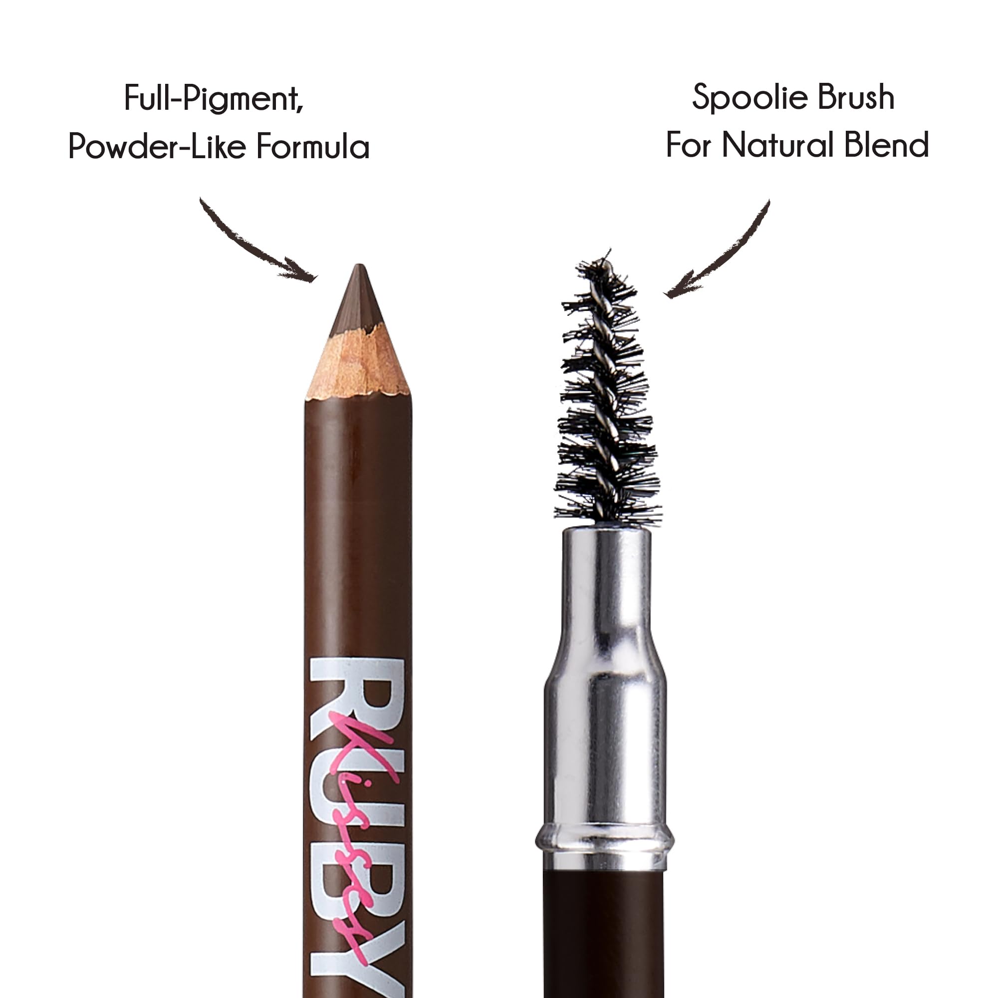 Ruby Kisses Go Brow Wooden Eyebrow Pencil (6 Count, Medium Brown)