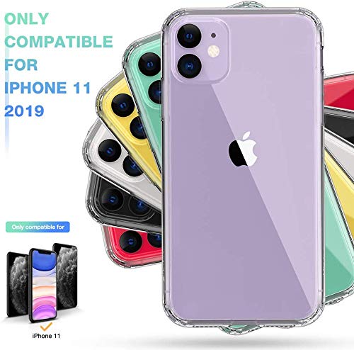 Mkeke Compatible for iPhone 11 Case, Clear Shock Absorption Bumpers Cases for 6.1 Inch
