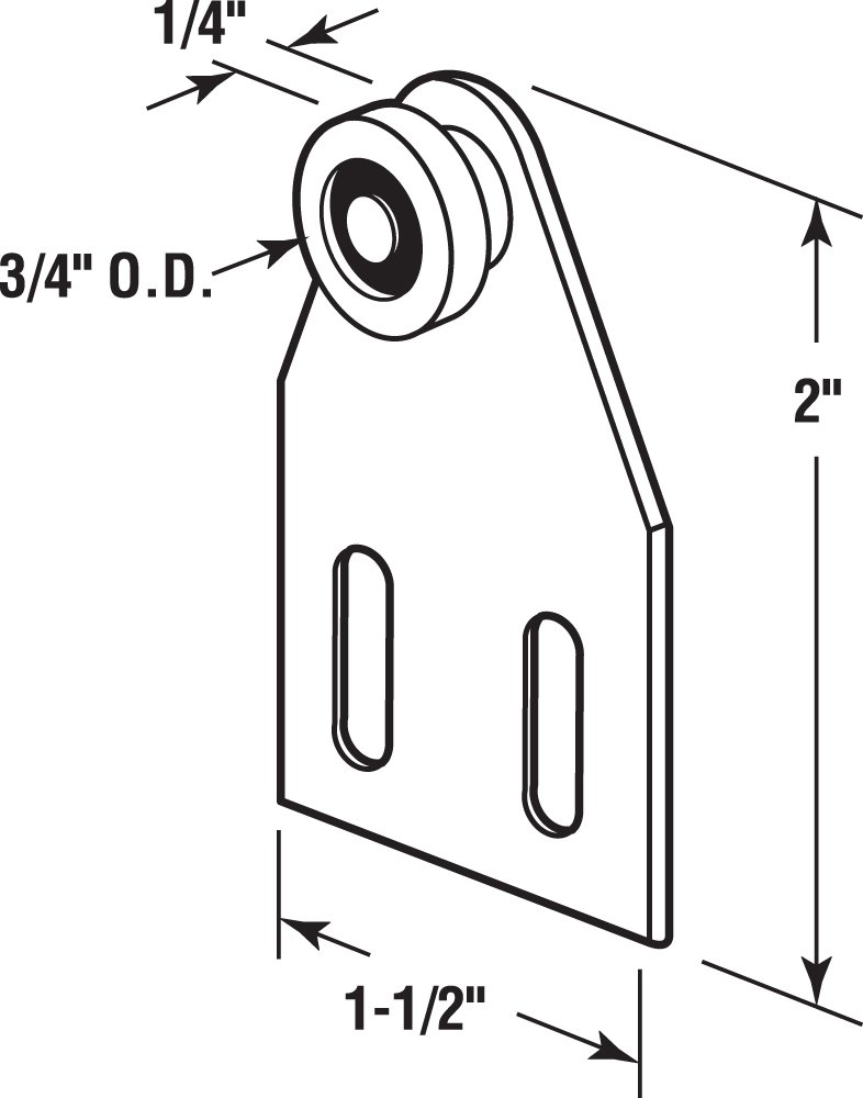 Prime-Line M 6008 Tub Enclosure Roller and Bracket (2 Pack)