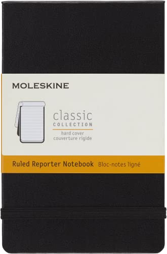 Moleskine Classic Notebook, Hard Cover, Pocket (3.5" x 5.5") Ruled/Lined, Black, 192 Pages