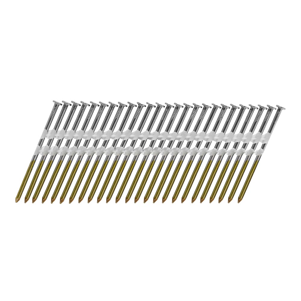 Pro Contractor Fasteners 21 Degree, 3 Inch x .131 Inch Bright, Smooth Shank Plastic Collated Framing Nails, For 20 to 22 Degree Plastic Collation Framing (500 Per Box)