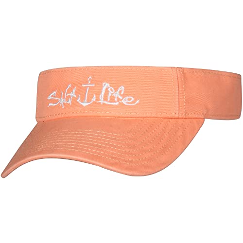 Salt Life Womens Signature Anchor Visor, Papaya, One Size