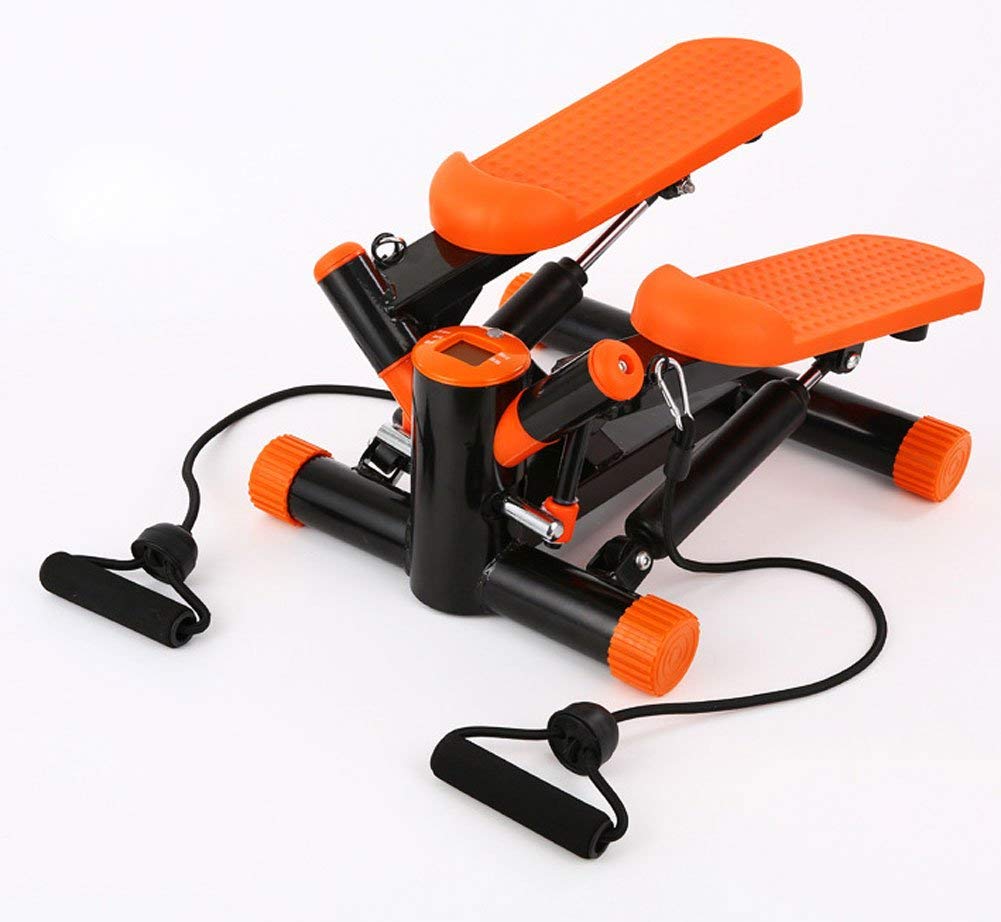 Swing Stepper Including Resistance Cords,Aerobic Step Height Adjustable Level,The Dual Hydraulic cylinders Keep You Steady and on pace,Pure Fitness Mini Stepper