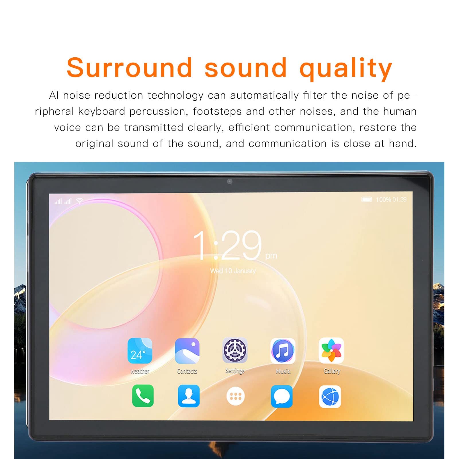 Zyyini 5G WiFi 10 Inch Tablet for Android 11, 6GB RAM 256GB ROM Octa Core CPU,Dual Camera 2 Card Slots 7000mAh,for Daily Entertainment and Travel(Blue)