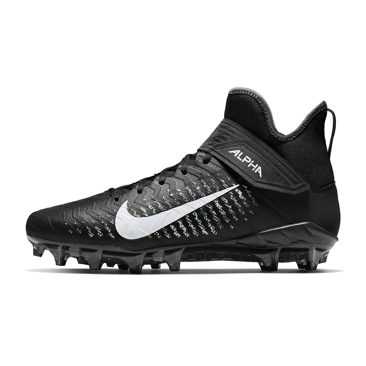 Nike Men's Alpha Menace Pro 2 Mid Football Cleats, Black/White-cool Grey-anthracite, 10