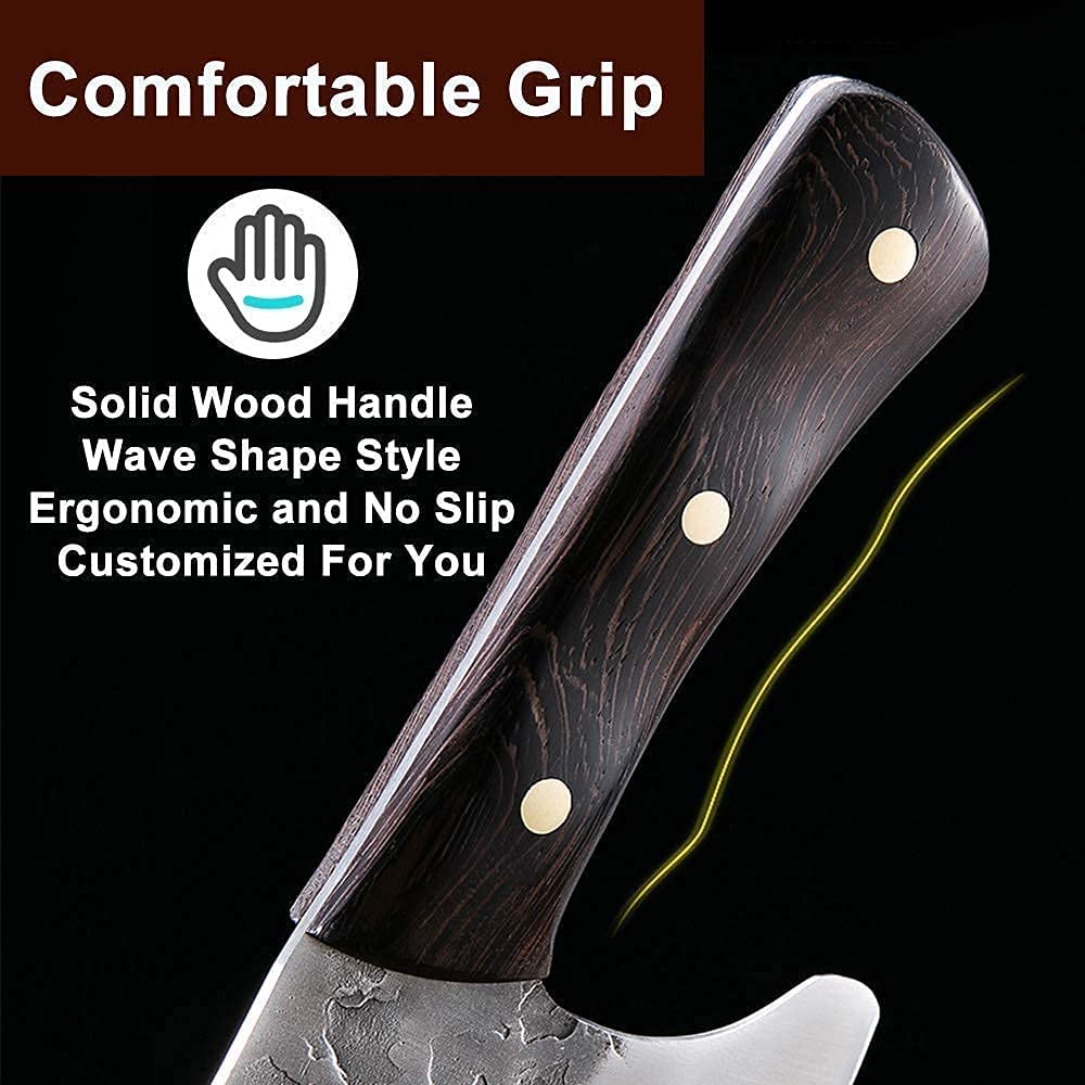 Vegetable and Meat Cleaver knife Full Tang Butcher Knife Kitchen Knife Set Chef Knife Pack