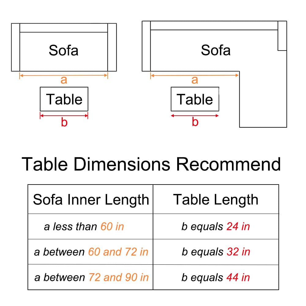MESAILUP Premium Acrylic Coffee Table, 32" L x 16" W x16'' H x3/4'' Thickness (19mm), Clear Modern Decorative Waterfall Tea Table for Small Living Room, Bathroom, Bedroom and Office