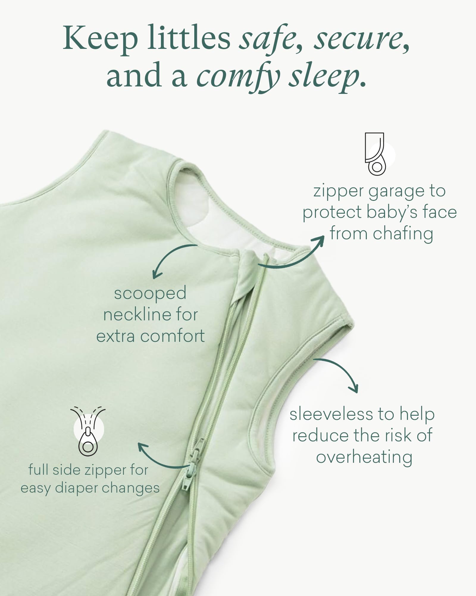 PurComfy Quilted Supersoft Sleep Sack, 2.5 TOG Premium Bamboo Viscose Warm Baby Sleeping Bag, 2-Way Zipper 6-15 Months