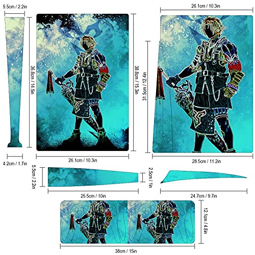 PlayStation 5 optical drive version sticker protective cover, Soul of The Blitzball Star ps5 controller protective shell (compatible with ps5 optical drive)